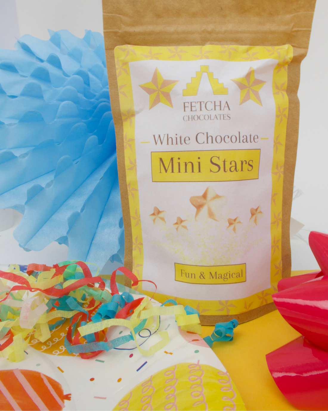 White mini chocolate stars – Fetcha Chocolates